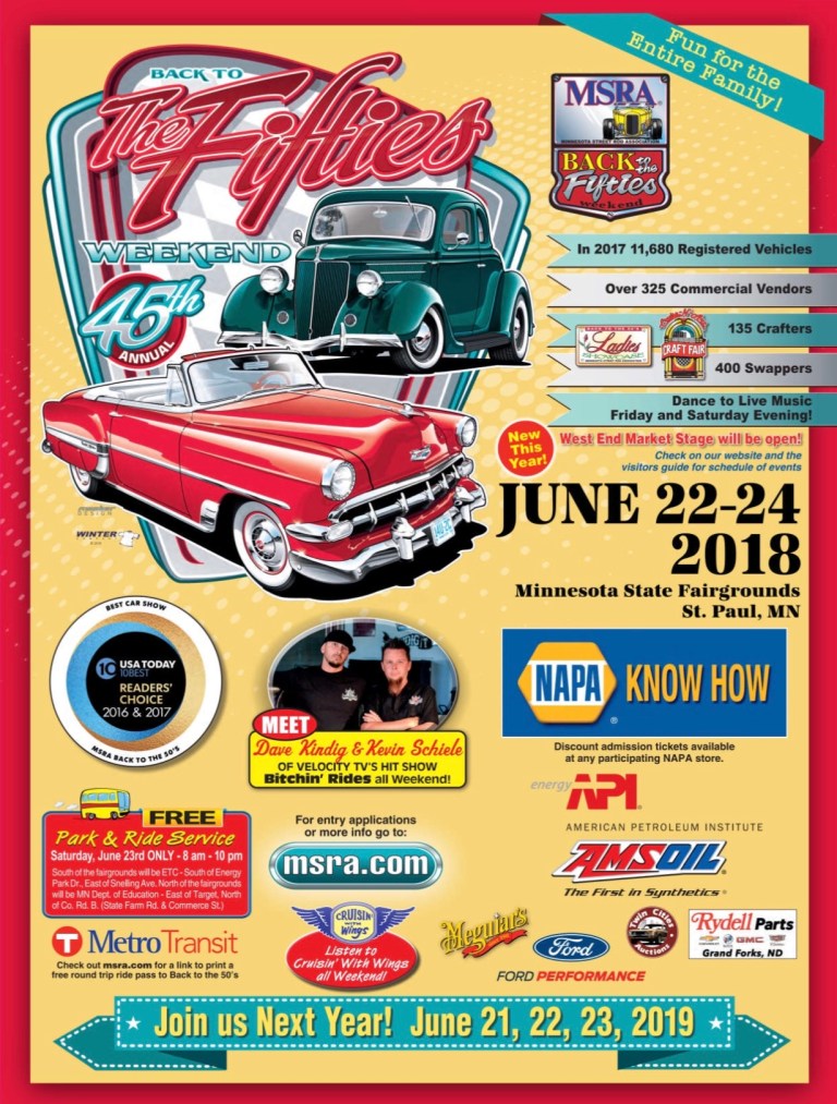 2018 Web Poster -Final | MSRA Back To The 50's Weekend